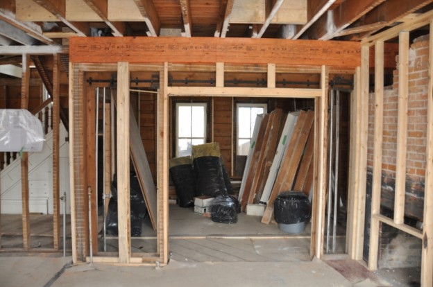New LVL beams over pocket door frame | Parsons Family Homes